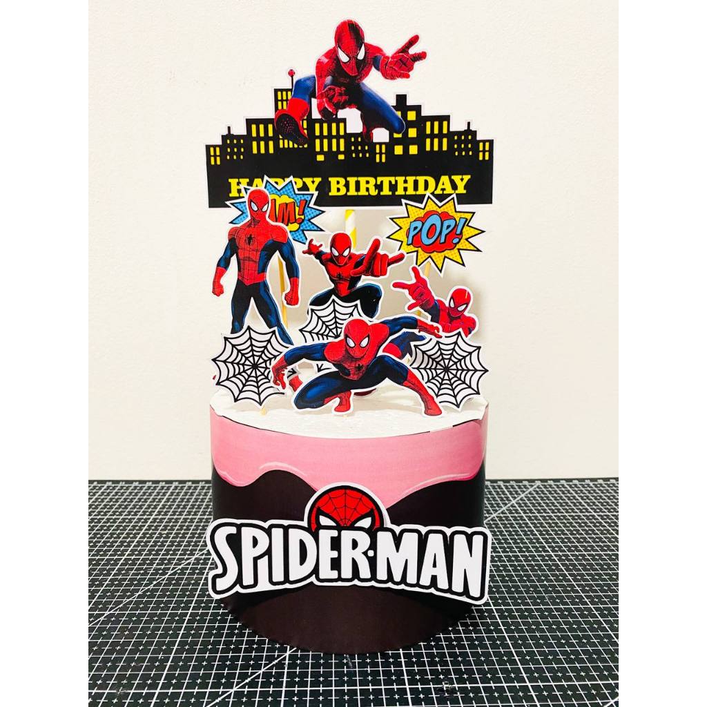 Spiderman Cake Topper set | Shopee Malaysia