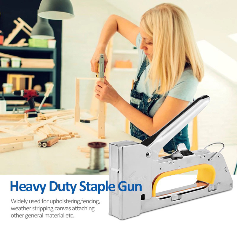 🇲🇾🐸Heavy Duty Stapler Gun Powerful Tacker R23-1008F Fastening Stapling ...