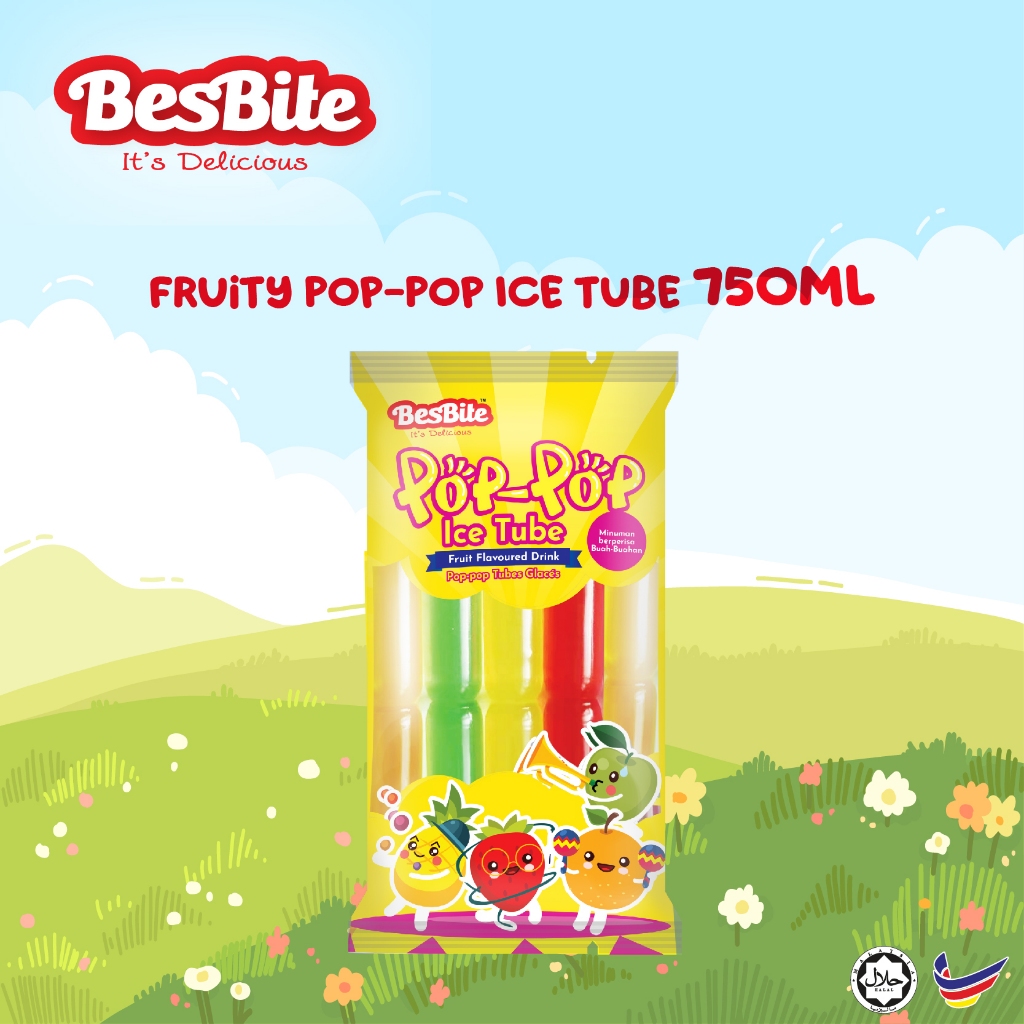 BesBite Pop-Pop Jelly Ice Tube Fruity Flavoured Drink 750ml | Snack ...
