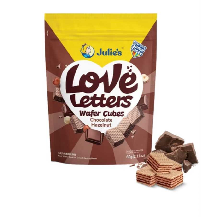 Julie's Love Letter Wafer Cubes (Chocolate Hazelnut) 60g | Shopee Malaysia