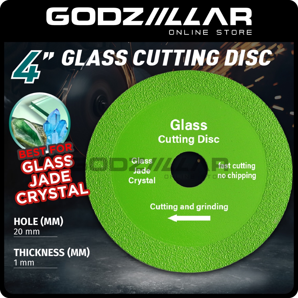 4"/105mm Glass Cutting Disc 1mm Ultra Thin Cutting Blade Glass ...