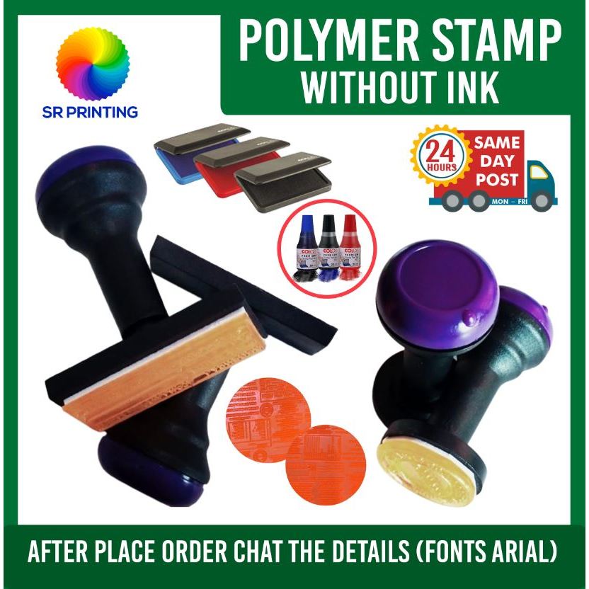 SAME DAY POST OUT Rubber Stamp Custom Made Cop Getah (Name Chop ...