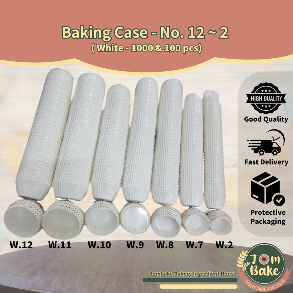 1000+/- Baking Cases No.2,7,8,9,10,11,12 [ White & Corak - 1000pcs ...