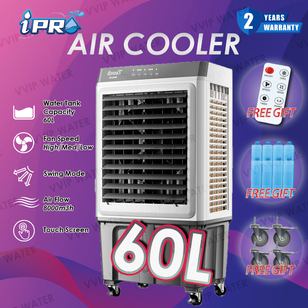 IPRO Portable Air Cooler 60L Water Tank Powerful Aircond Max Flow 3 ...