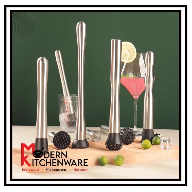 【ModernKitchenware】Stainless Steel Cocktail Muddler Pop Lemon Tea Muddler Mojito Muddler Bar ...
