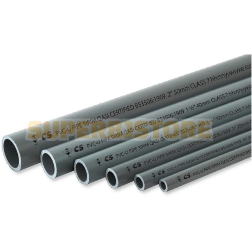 PVC PIPE CLASS 7 - TEBAL -SAIZ 1/2'' -2''(3FT) | Shopee Malaysia