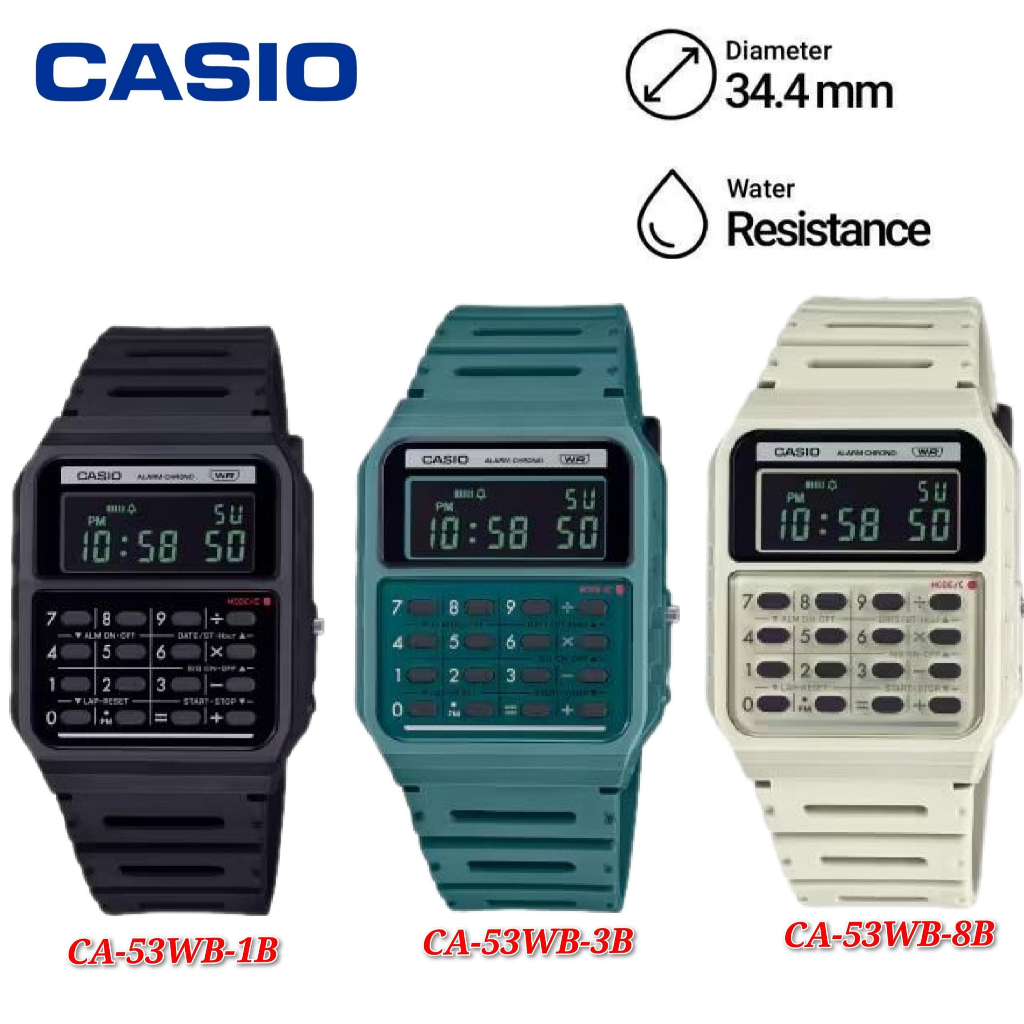 Casio Standard CA-53W Men's Watch, Resin Strap, Model CA-53WB | Shopee Malaysia