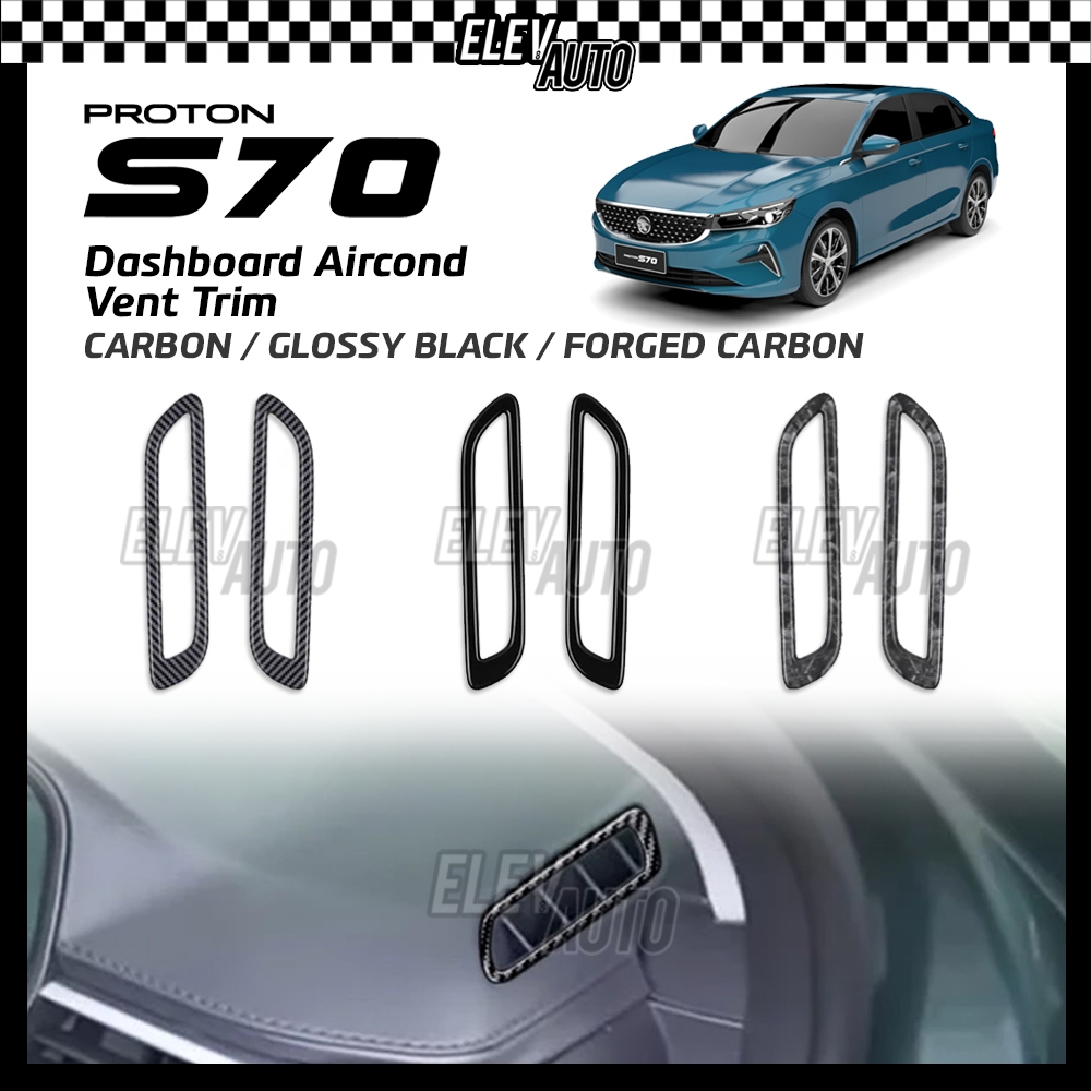 Proton S70 Dashboard Aircond Vent Trim Carbon Black Interior ...