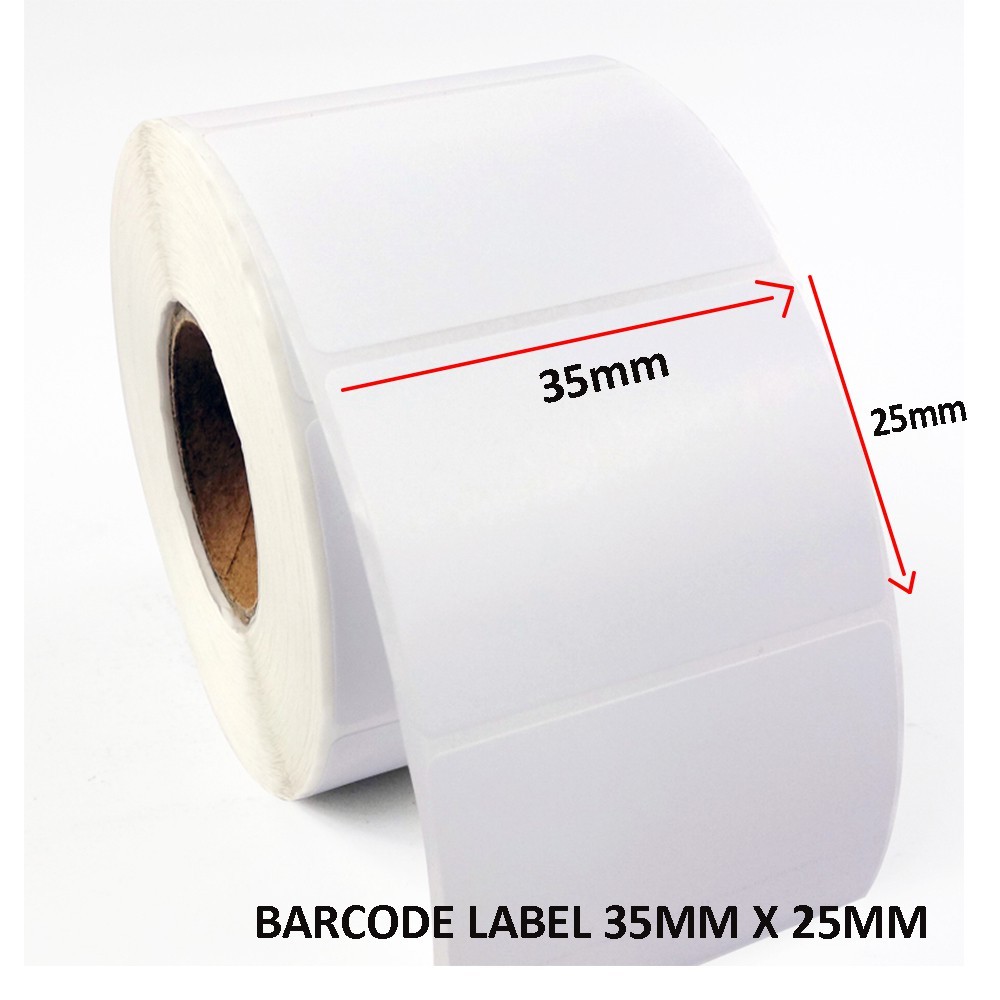 Blank Barcode Label Stickers, 35mm x 25mm (2000 Labels Per Roll ...