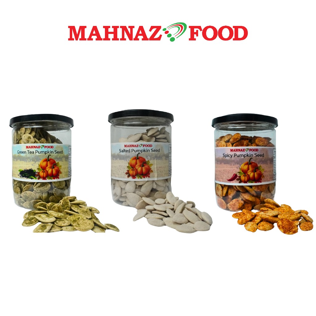 Mahnaz Food Pumpkin Seed - Salted / Green Tea / Spicy 200g | Healthy ...