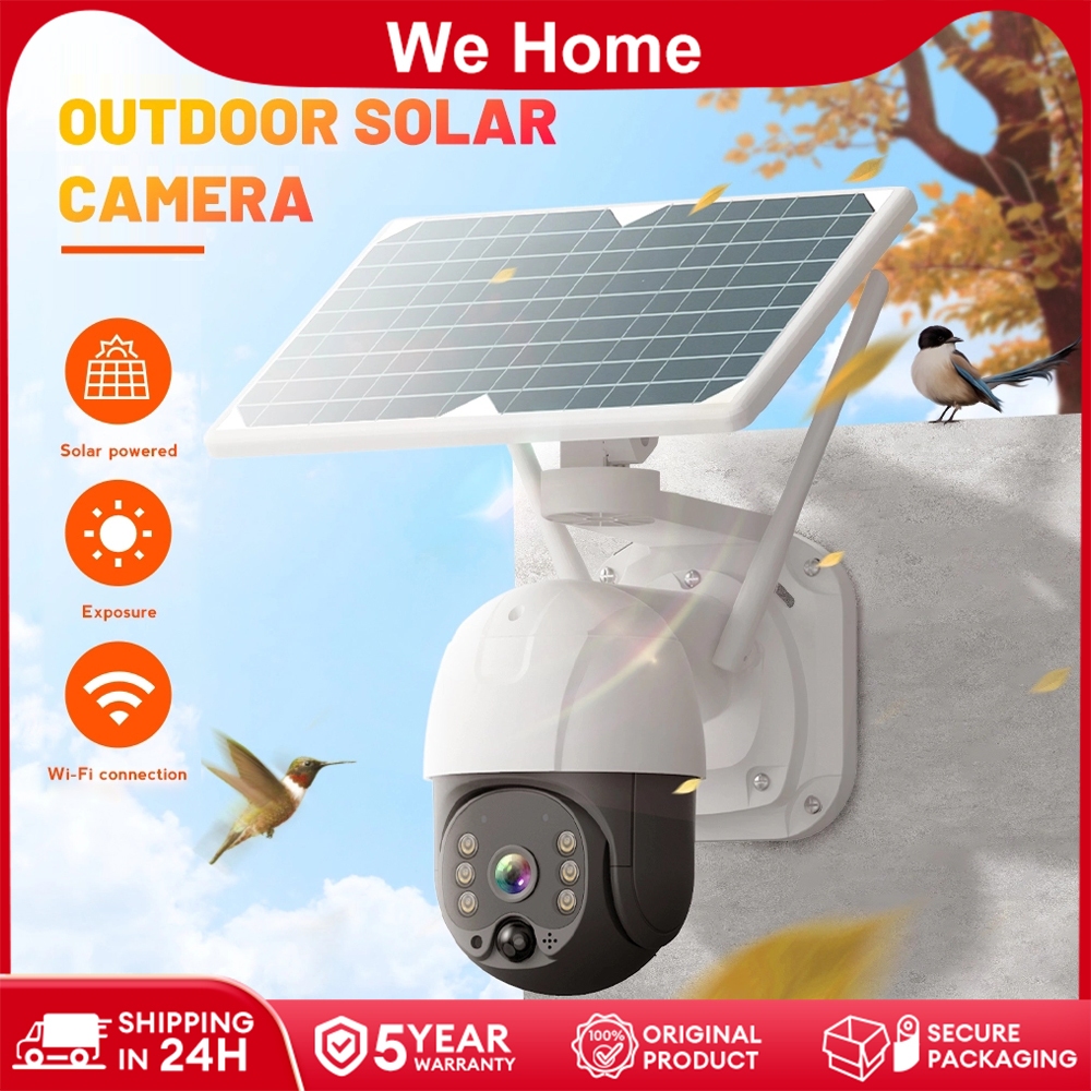WiFi CCTV Wireless Outdoor Solar Camera 360° IP66 Waterproof and ...