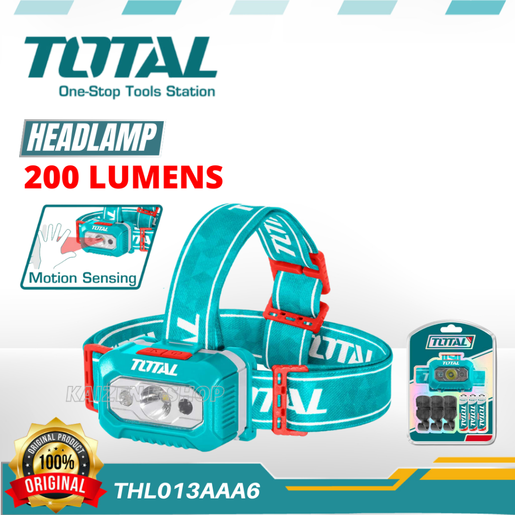 TOTAL THL013AAA6 Headlamp 200 Lumens | Shopee Malaysia