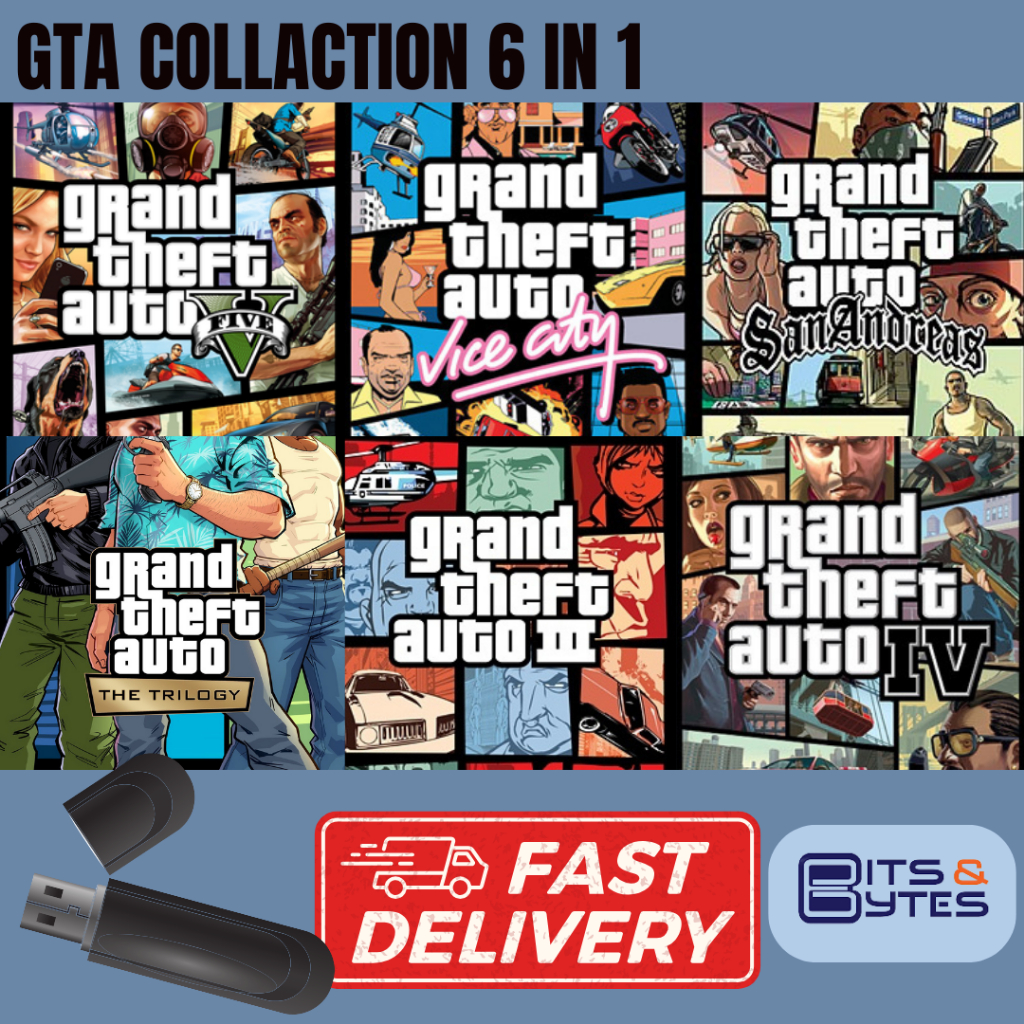 [ PC Game ]6-1 GTA Collection GTA V/GTA Vice City/GTA San Andres/GTA ...