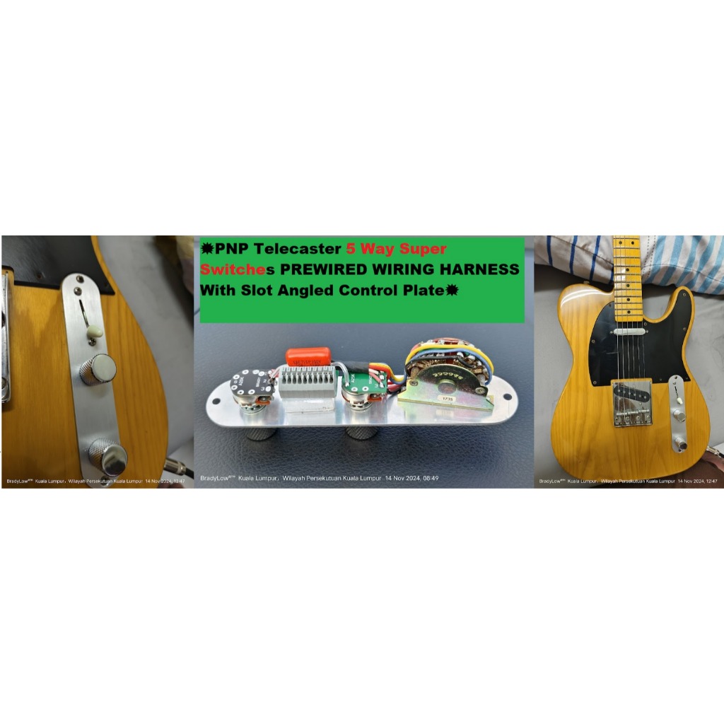 💥PNP Telecaster 5-WAY SUPER SWITCHES PREWIRED WIRING HARNESS With Slot ...