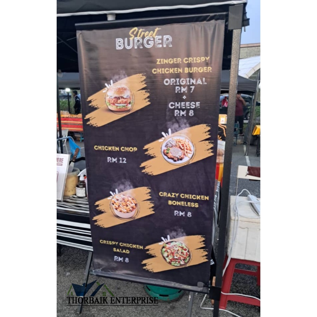 Banner Display Holder Bunting Banner Double Sided Canopy Pasar Malam ...