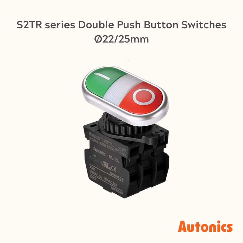 Autonics S2TR series Double Push Button Switches Ø22/25mm | Shopee Malaysia