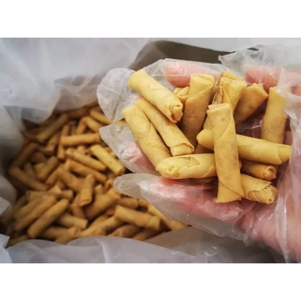 Popia mini inti serunding inti ikan simpul / gulung dan popia mini inti ...
