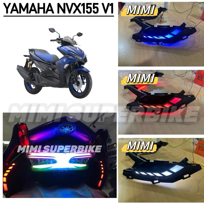 YAMAHA NVX155 V1 AEROX LED TAIL LAMP RGB & DUCATI TURN LIGHT SIGNAL NVX ...