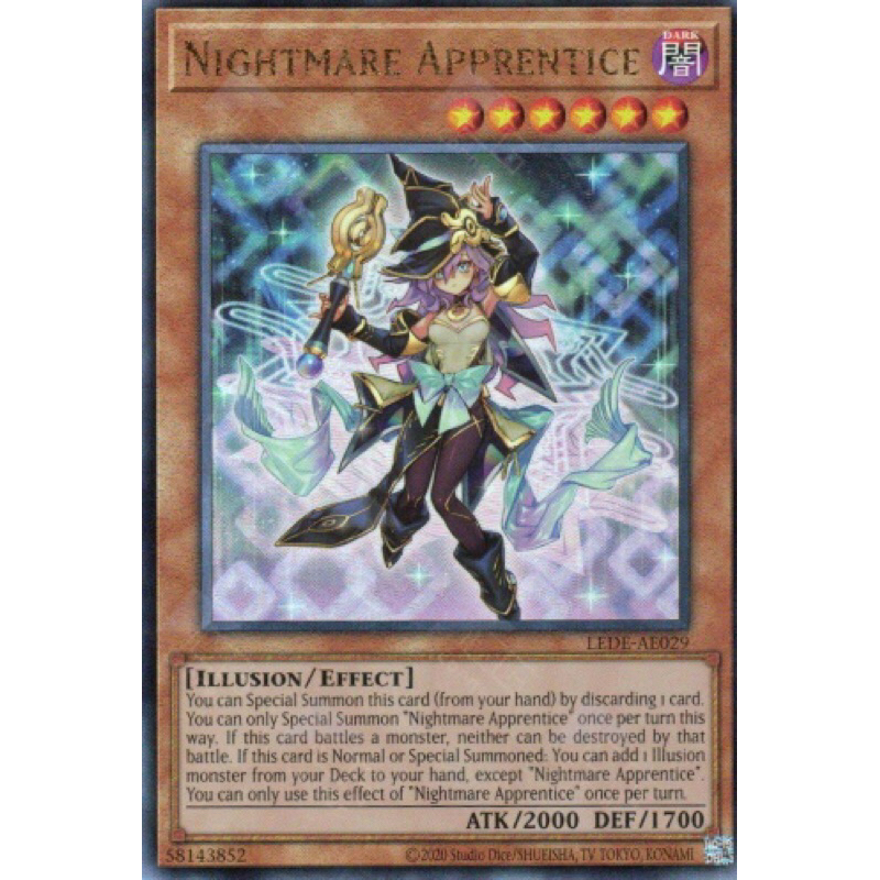 Yugioh LEDE-AE029 Nightmare Apprentice (UTR) | Shopee Malaysia