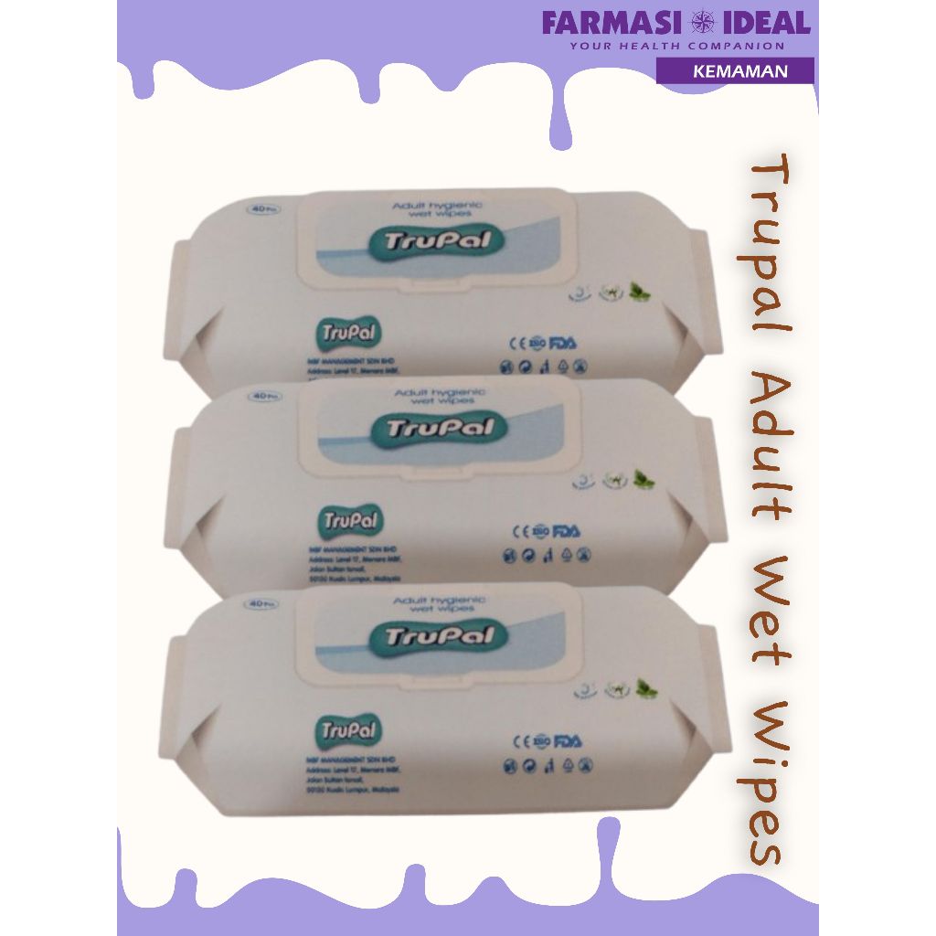 🔥READY STOCK🔥TruPal Adult hygienic wet wipes 40's | Shopee Malaysia