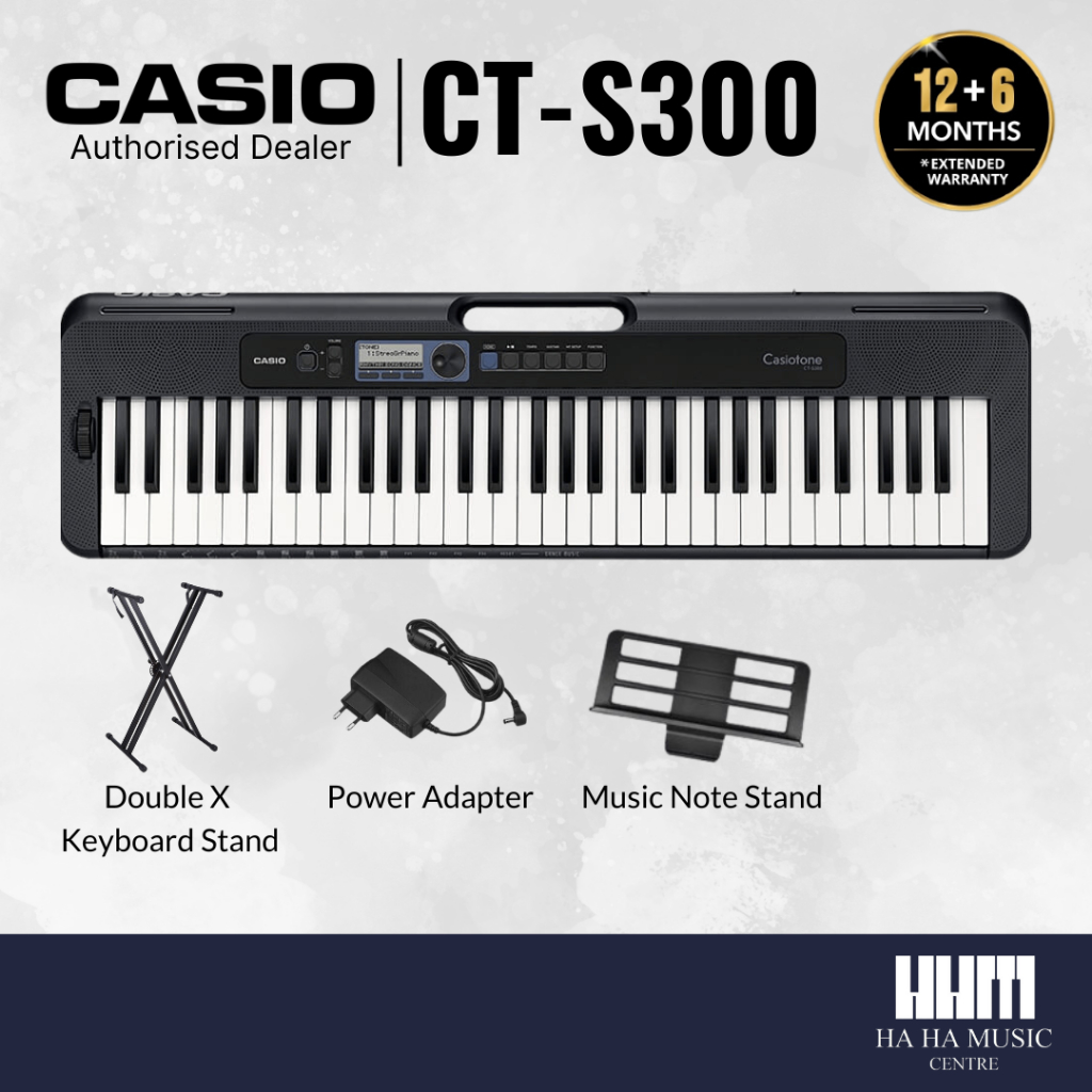 Casio CT-S300 Casiotone 61-Keys Keyboard with Keyboard Stand (CT-S300 ...