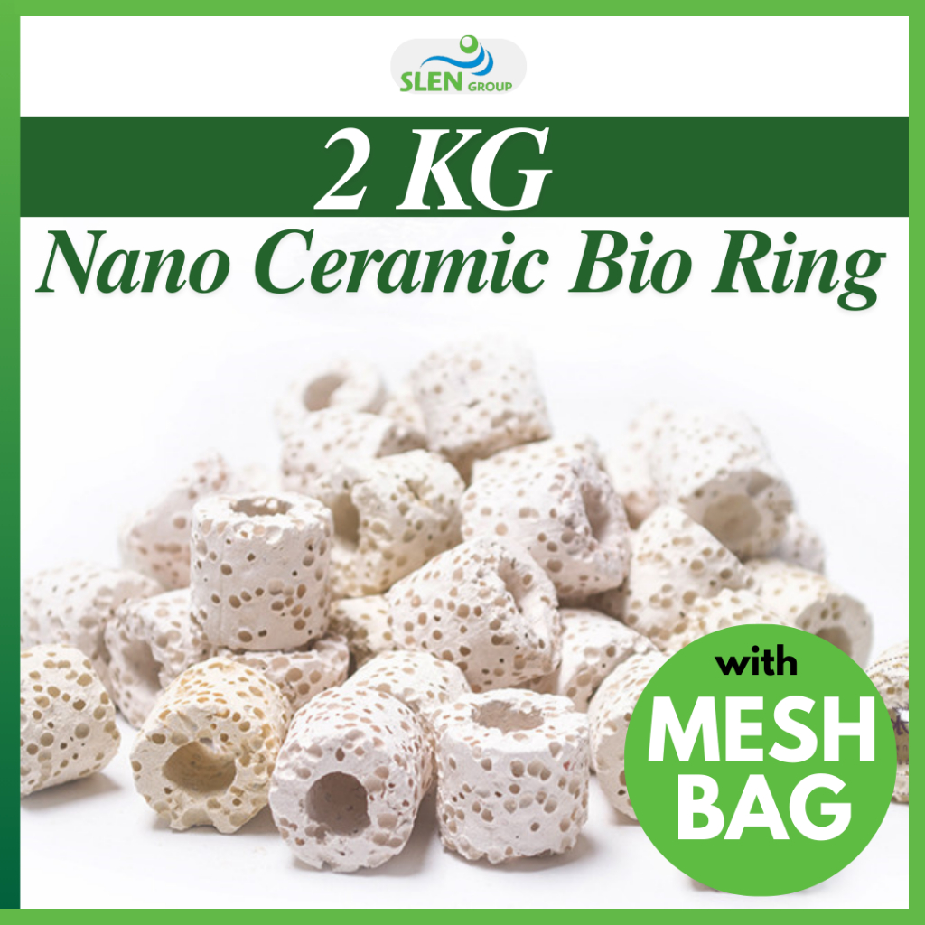 SLEN 2 KG Nano Ceramic Bio Filter Media Bio Ring Aquarium Fish Tank ...