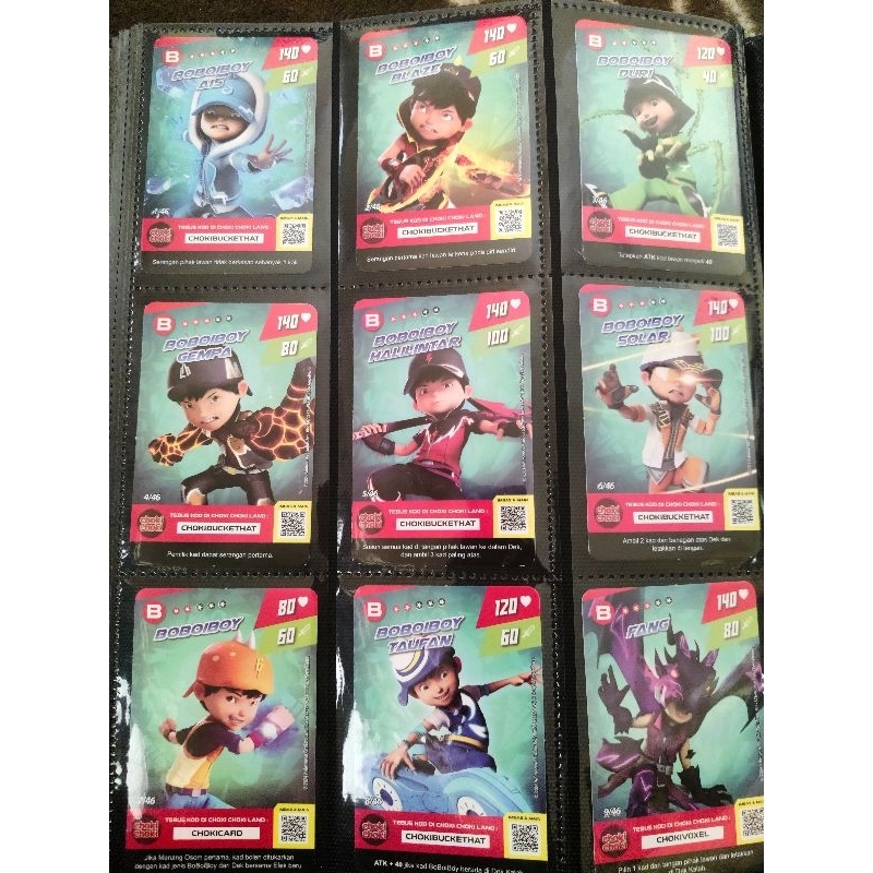Kad Boboiboy Choki Choki Vol 2🔥 + free 🎁 | Shopee Malaysia