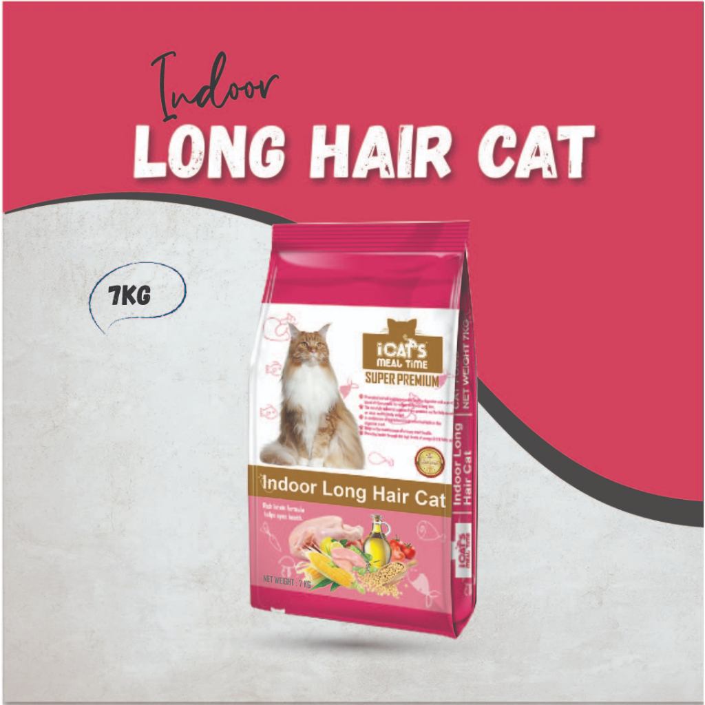 iCat's Meal Time Super Premium Cat Food - Indoor Long Hair Cat (7KG ...