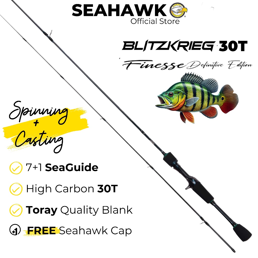 Team Seahawk Blitzkrieg Finesse Ultralight 30T High Carbon SeaGuides ...