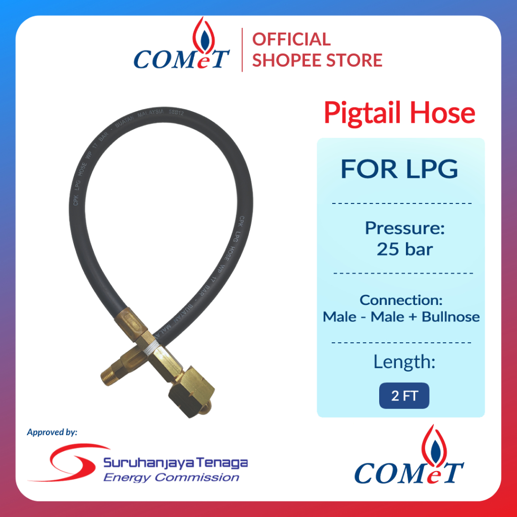 COMET Liquid Pigtail Male-Male Connection + Back Check Valve | Shopee ...