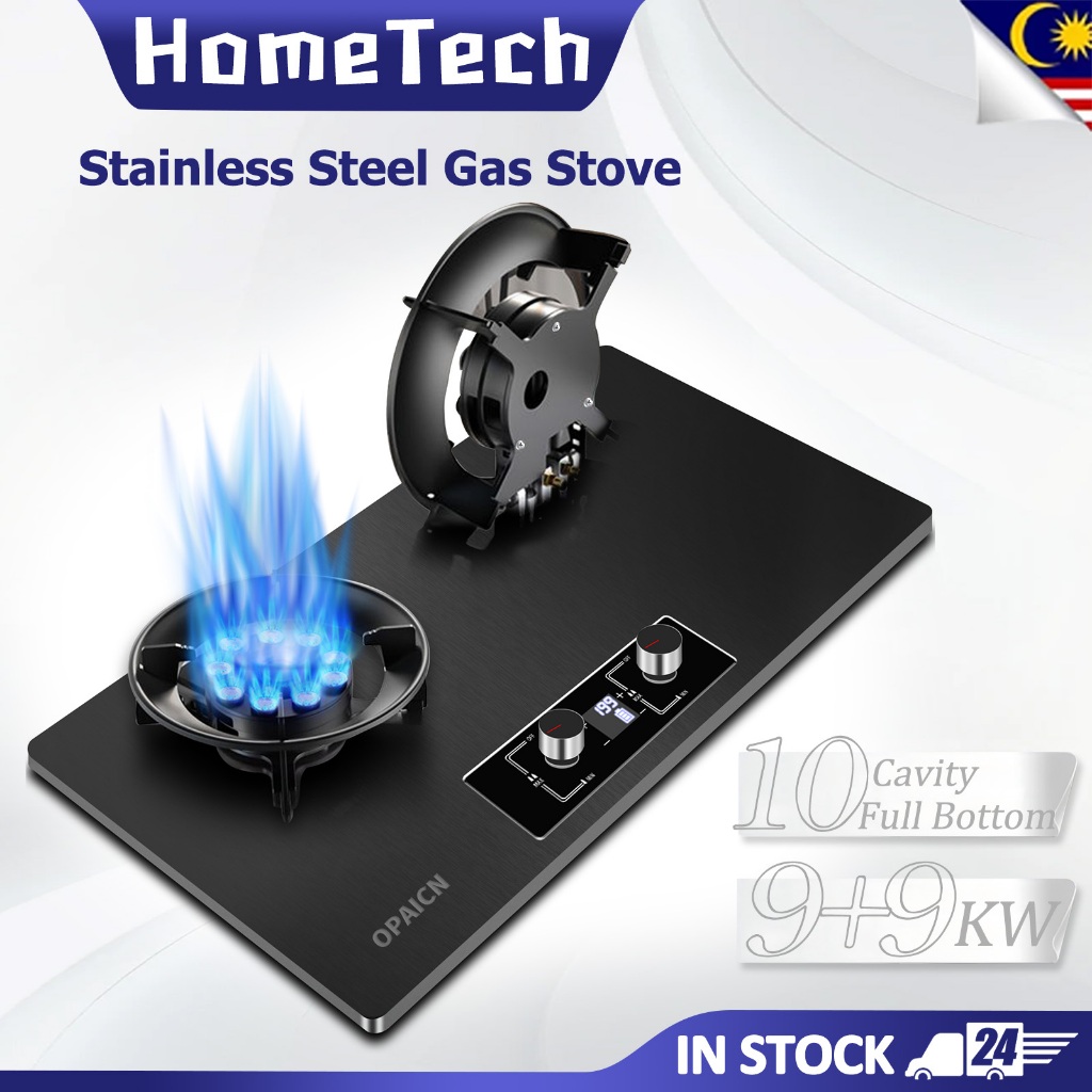 🔥5-year warranty🔥9KW Stainless Steel Memasak Gas Cooker Stove Hob ...