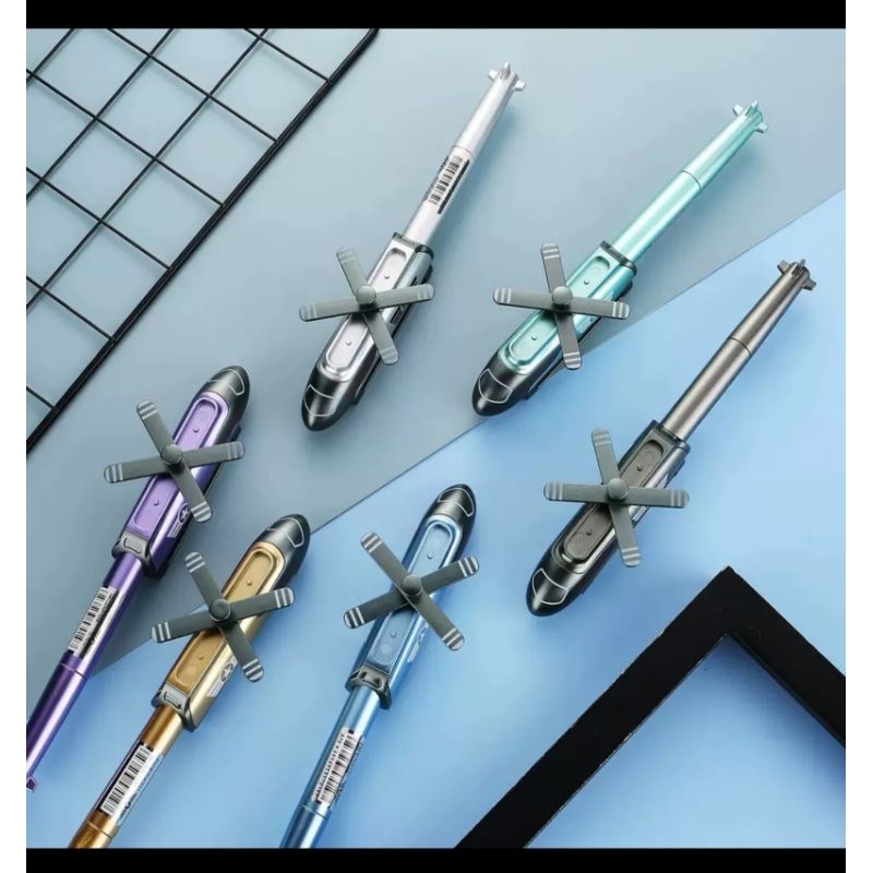 🇲🇾 Stock!!Creative Helicopter Airplane Shape Gel Pen 0.38mm Gift Pen ...