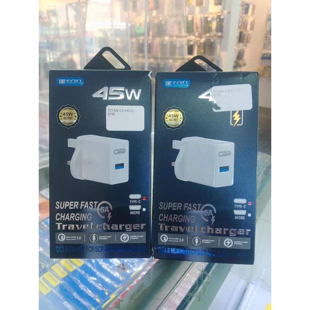 TITAN Super Fast Charging ( 45W ) Type-C | Shopee Malaysia