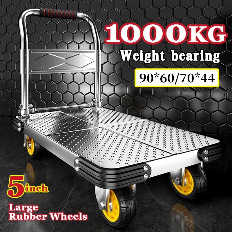 【Ready stock】Trolley with Wheel Hey Duty Troli Leak Barang Fodle Had ...