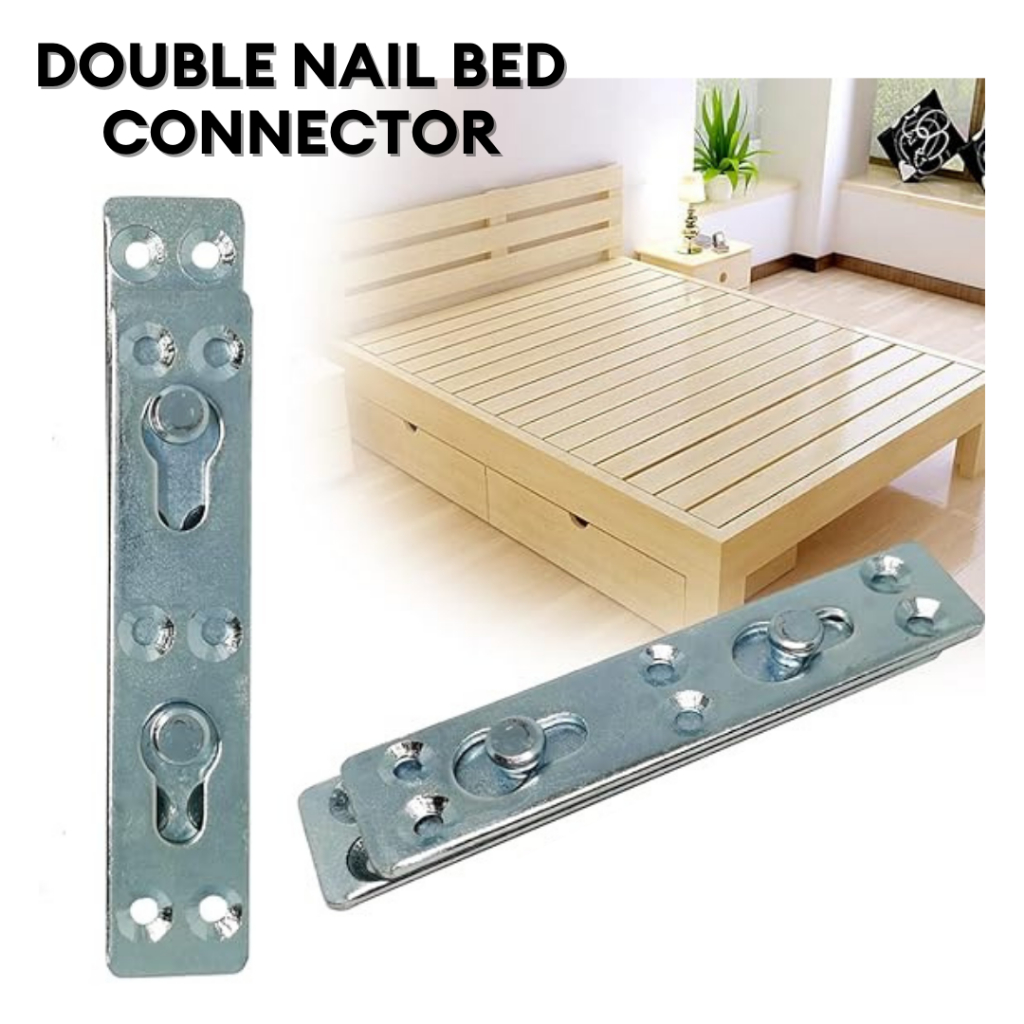 [ READY STOCK ] Thickened Double Nail Bed Plug Bed Frame Connectors for ...