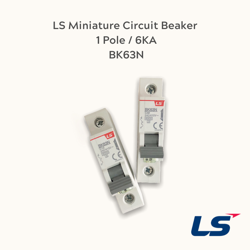 LS 1 Pole / 6KA MCB Miniature Circuit Beaker BK63N | Shopee Malaysia