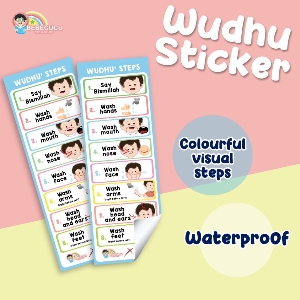 2 pcs Waterproof Wudhu Sticker | Shopee Malaysia