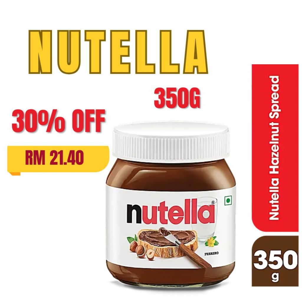 (Ready Stock) Ferrero Nutella Chocolate Hazelnut Jam 300GM Nutella ...