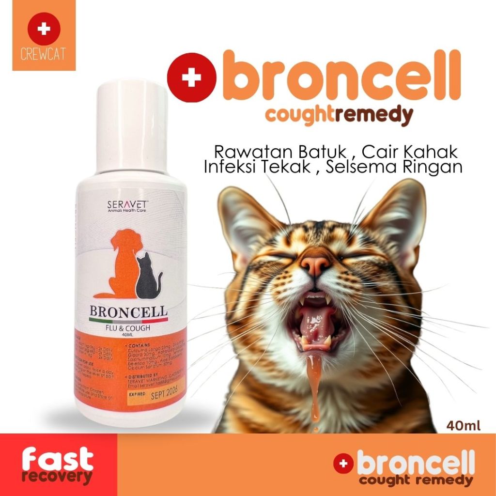 Ubat Batuk Berkahak jangkitan Kerongkong Kucing Anjing Haiwan /Pet ...