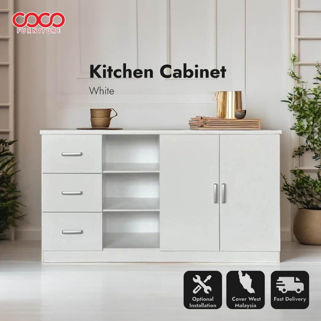 COCO Chest Drawers | 3 Layer Drawer+2 Door | Storage Cabinet | Drawer ...