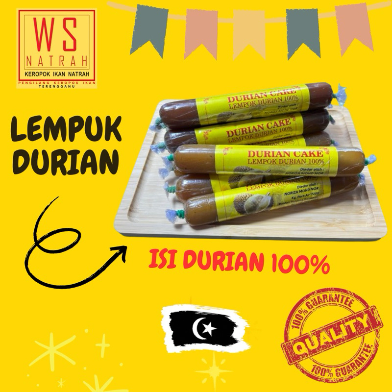 Lempuk Durian 100% Isi Durian Asli / Durian Cake / Lempok Durian ...