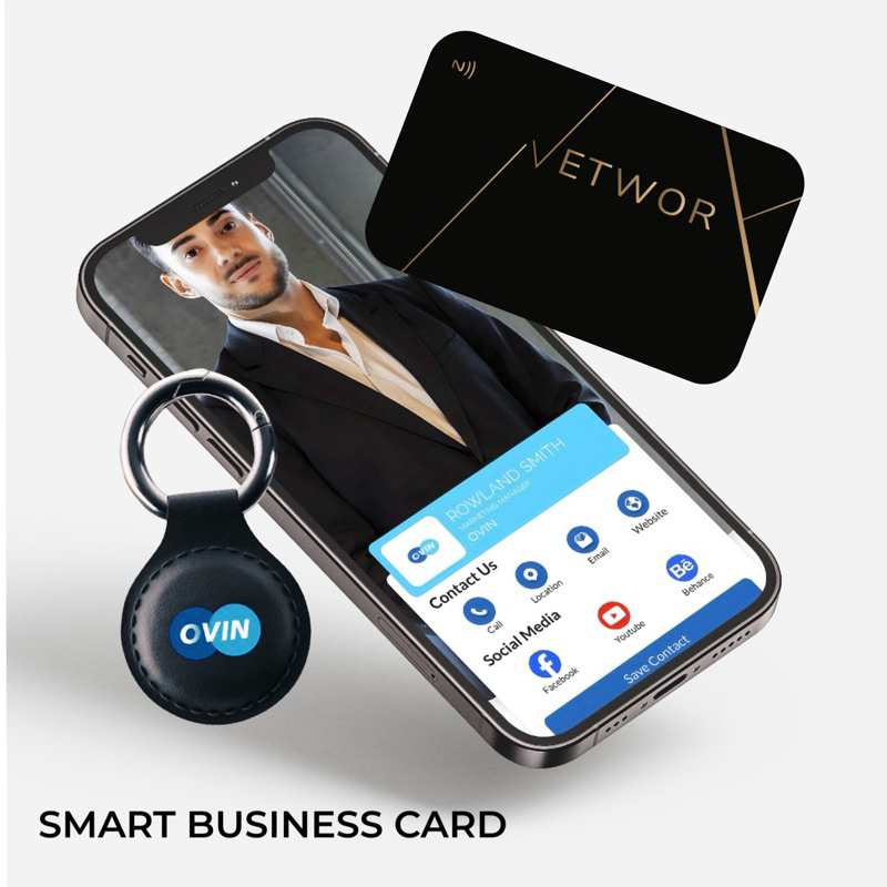 OVIN SMART METAL BUSINESS CARD NFC POWERED | Shopee Malaysia