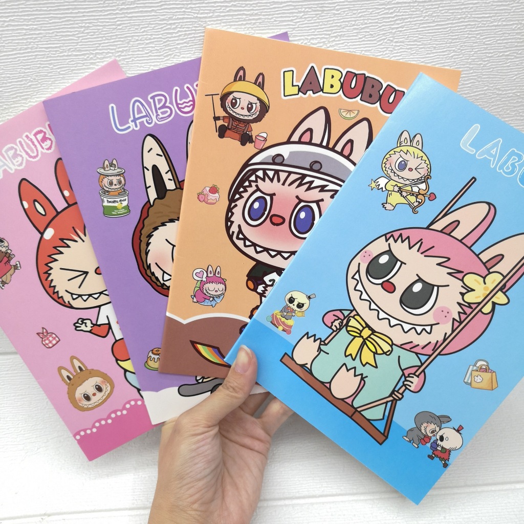 laBUBU A5 cute cartoon notebook 拉布布labubu卡通A5横线本笔记本 文具用品 | Shopee Malaysia