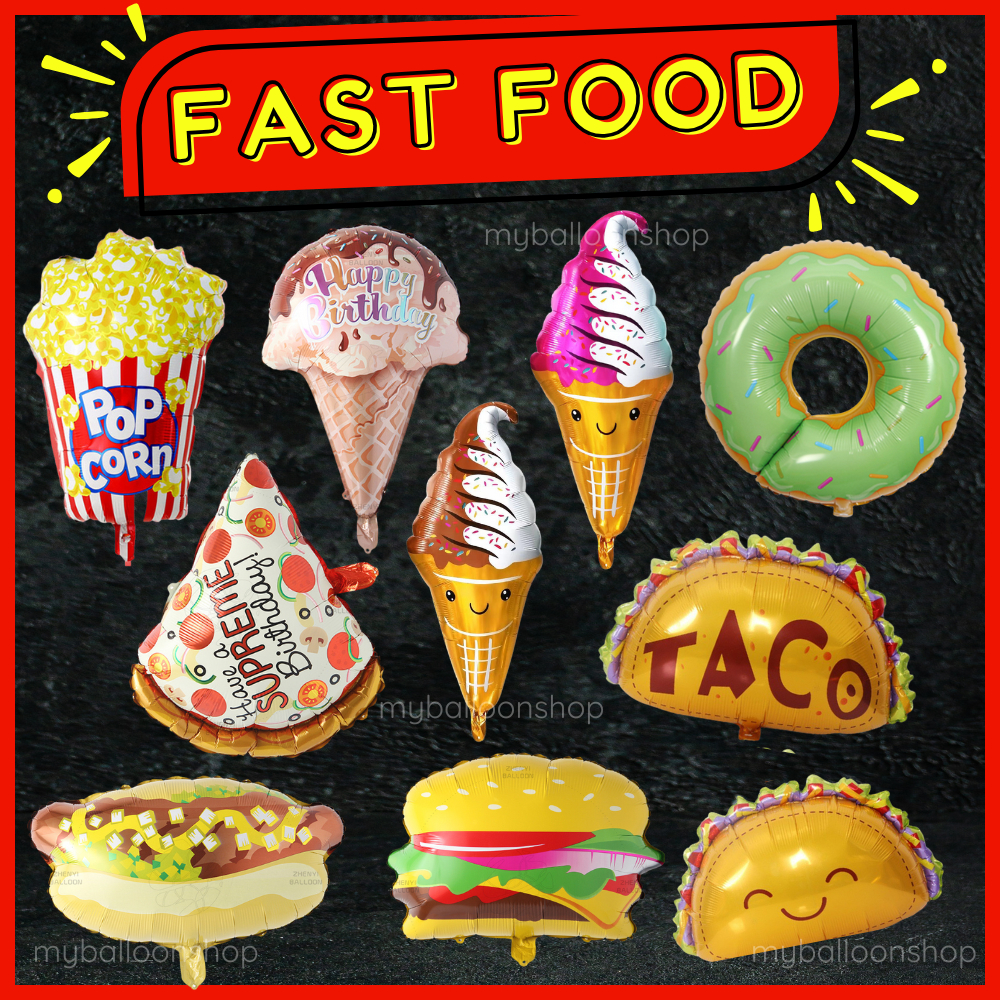 Fast Food Taco Ice Cream Popcorn Doughnut Watermelon Pineapple Pizza ...