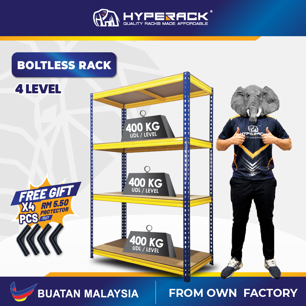 [Ready Stock] HYPERACK ™️ Boltless Rack (H) 240cm Home Store Warehouse Rack Kitchen Besi Rak ...