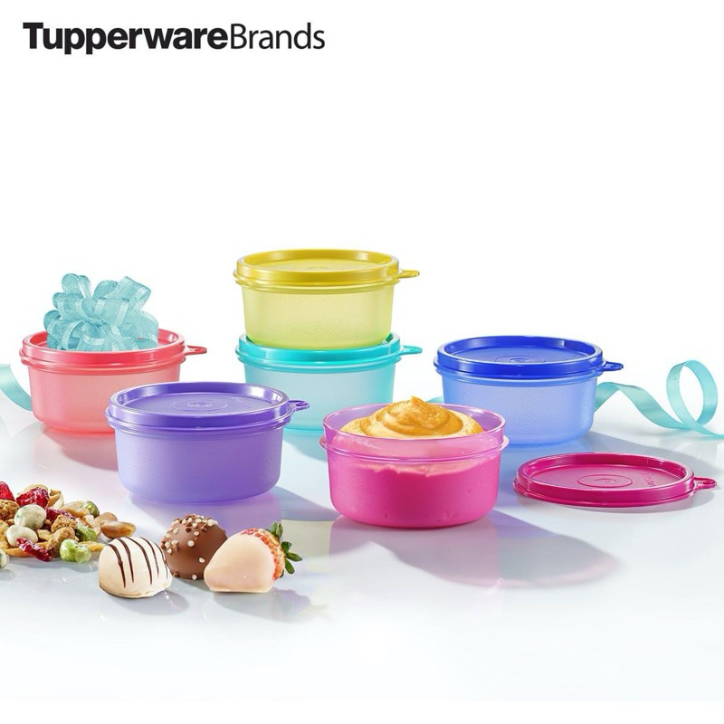 Tupperware Small Round Container 200ml / Snack Cups 110ml/ Small Round ...