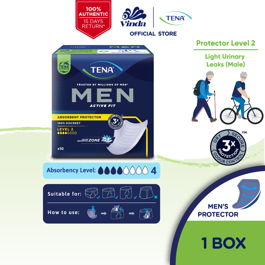 TENA Men Absorbent Protector Level 2 (10s) | Shopee Malaysia