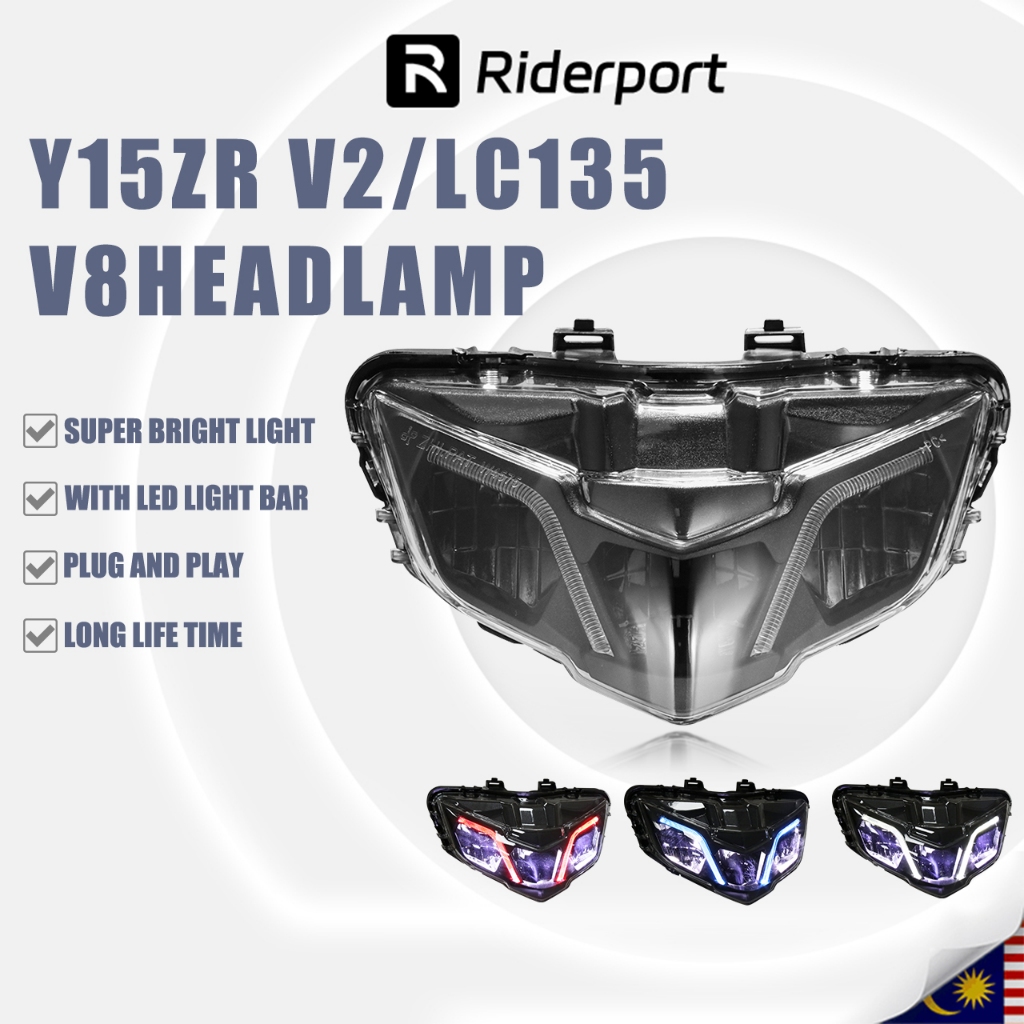 LC135 V8 Y15zr Y15 V2 Head Lamp Lampu Depan LED LC135 FI FUEL INJECTION YSUKU Y15 V2 HEADLAMP ...