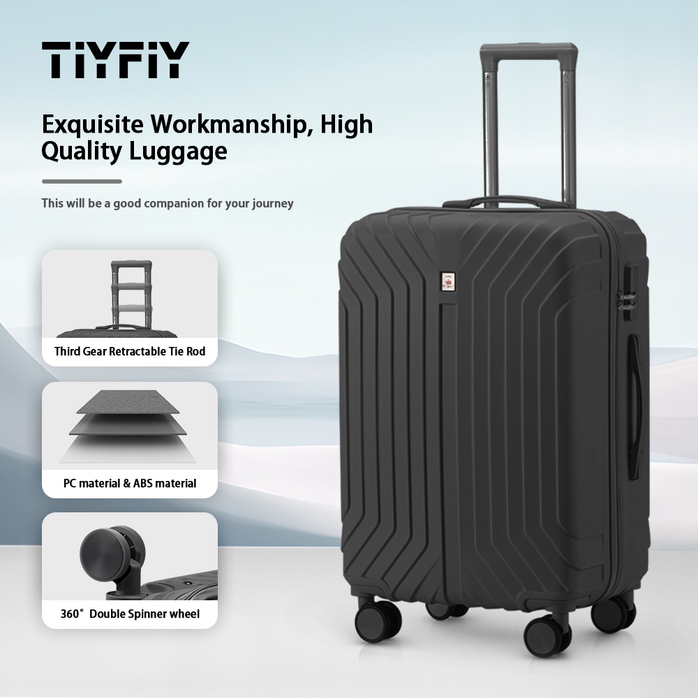 TIYFIY Travel Luggage Bag 18/20/24/28 Inch ABS+PC Plain Suitcase ...