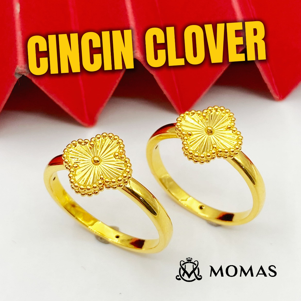 Cincin Clover Emas 916 Original Cincin Emas 916 Tulen Cincin Bajet Emas ...